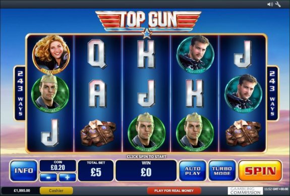 Top Gun (Playtech) | Slot Review & Bonus, Free Play & Casinos